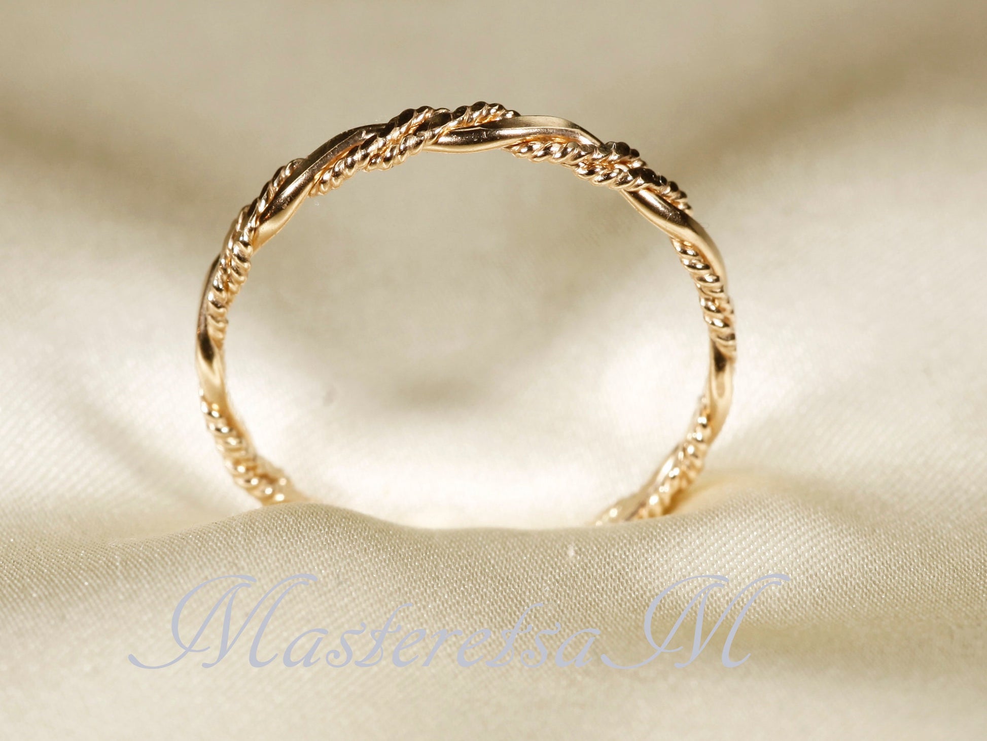 Twist- 6, 14K Gold filled texture ring, Silver ring , Rose gold filled – MasteRetsaM