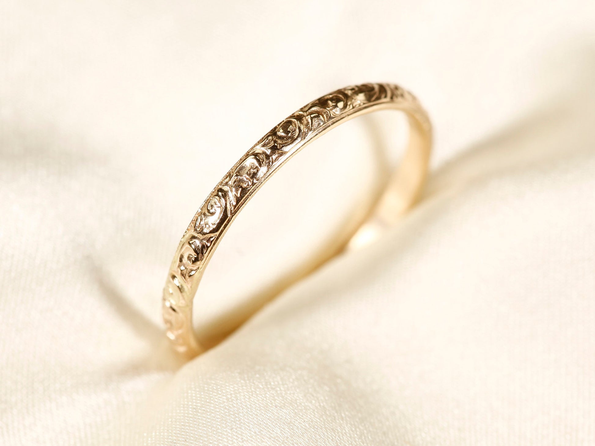 14k Yellow SOLID gold ring, Pattern ring, 600956 ring, 2.0mm width ...