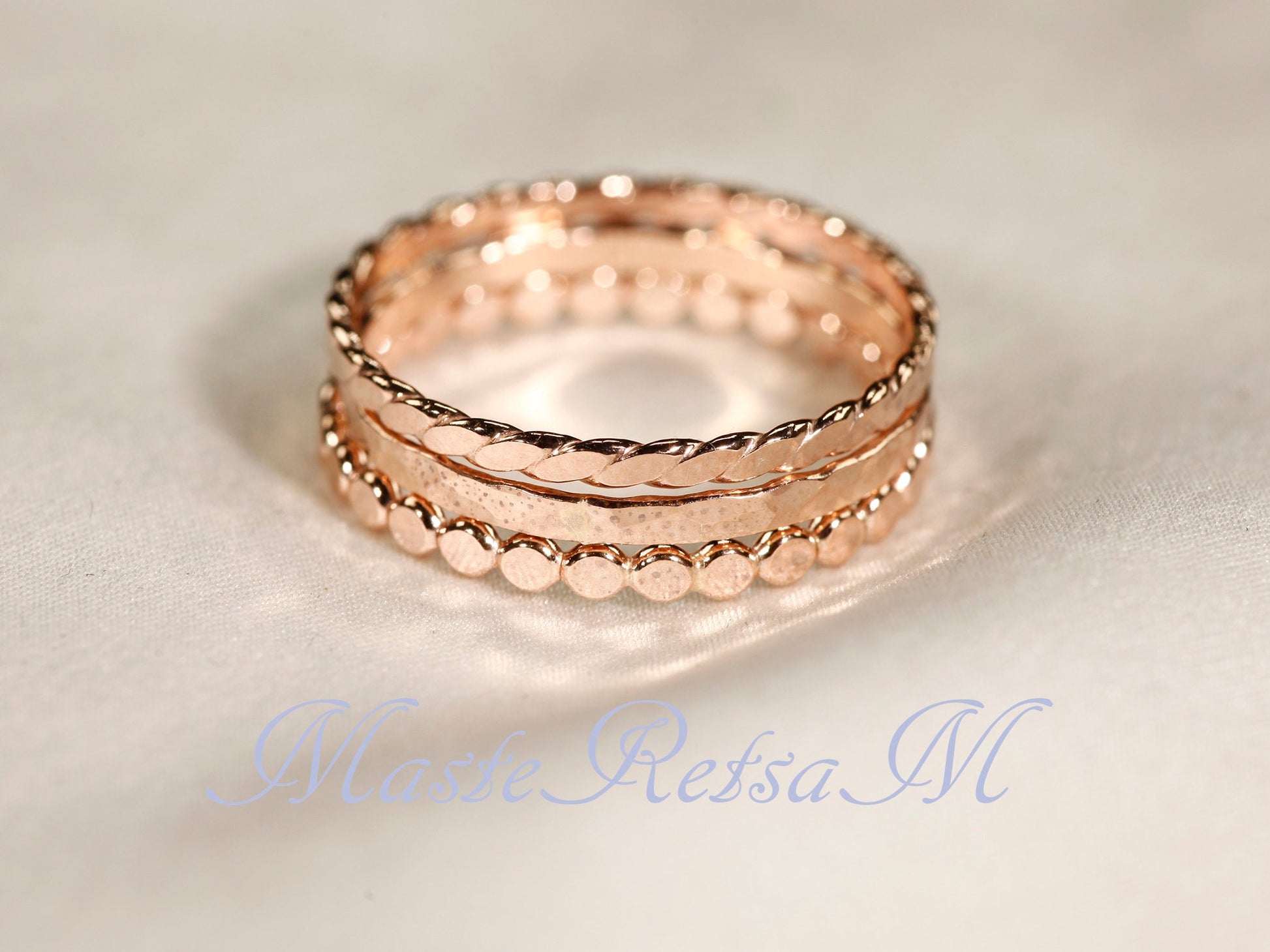 SET C 14k Gold Filled Stack Ring Set , Rose Gold Ring, Silver rings ...